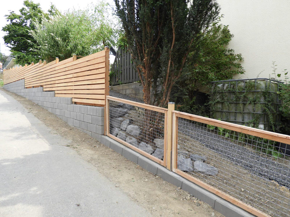 Spannende Mauer Fr Gartenzaun Bild